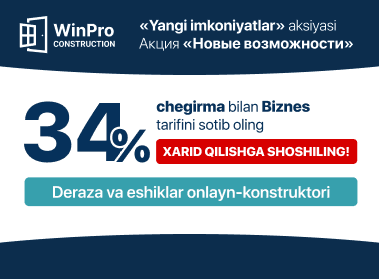 WinPro.uz | Конструктор для создания окон и дверей в Узбекистане